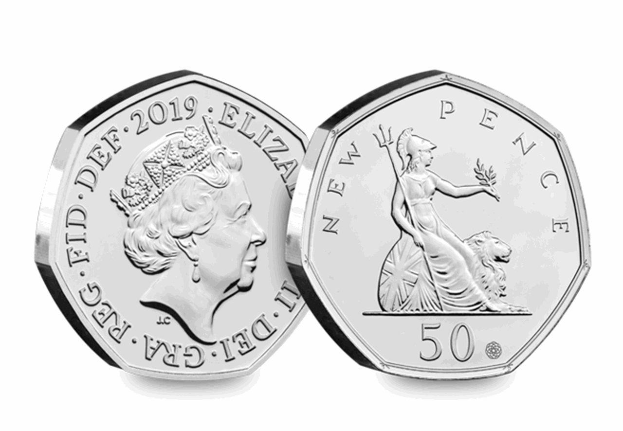 2019 UK 50 Years of the 50p Anniversary BU 50p