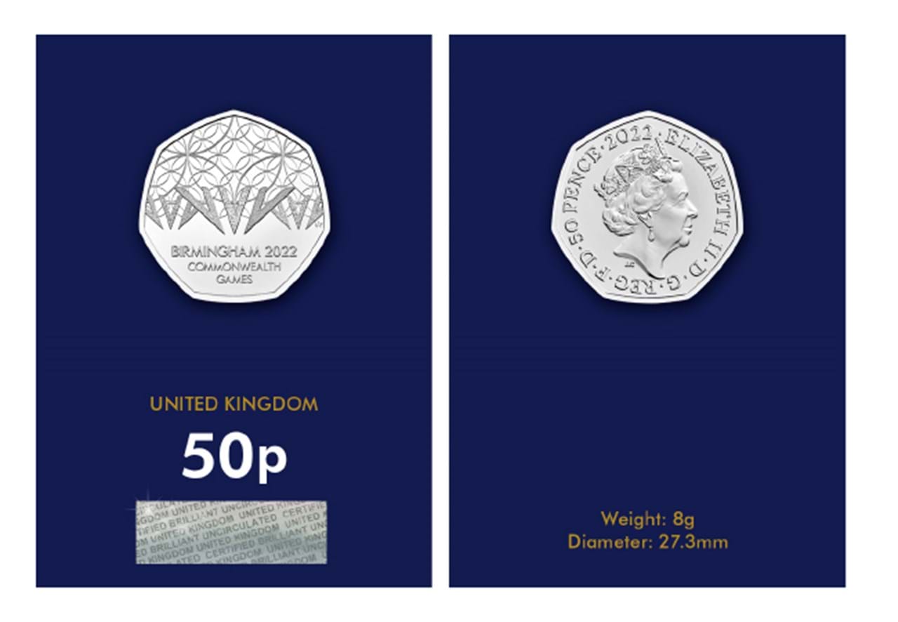 2022 UK Commonwealth Games CERTIFIED BU 50p