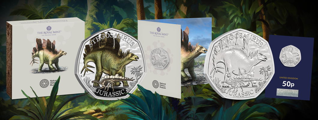 2024 UK Tyrannosaurus 50p Coin Range