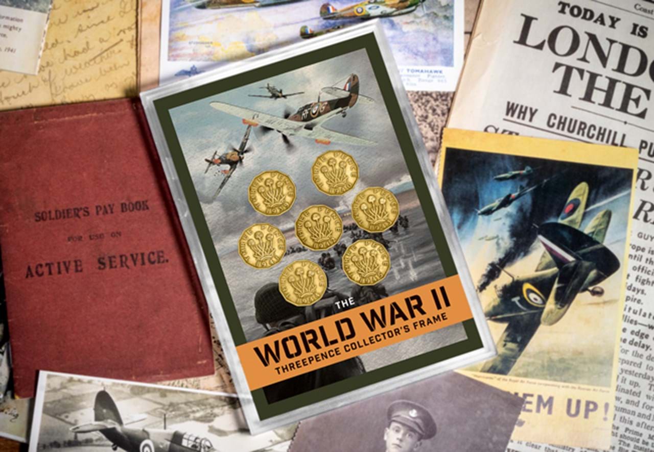 JUST 50 REMAINING: World War II Threepence Collector's Frame