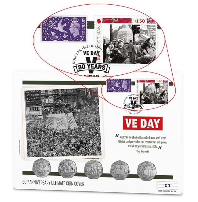 The VE Day 80th Anniversary Ultimate 50p Covers