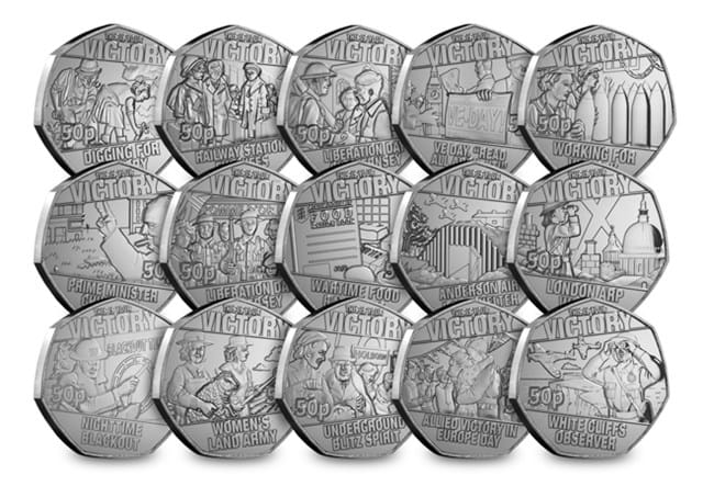The VE Day 80th Anniversary Ultimate 50p Covers