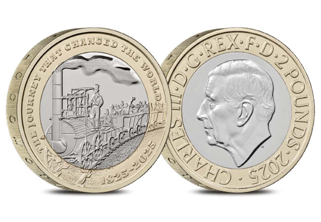 UK 2025 200 Years of Modern Railway BU £2 coin