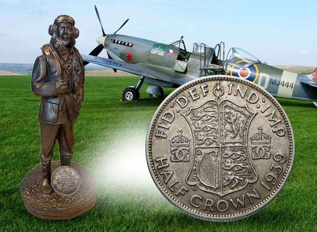 WWII Spitfire Pilot Heritage Sculpture