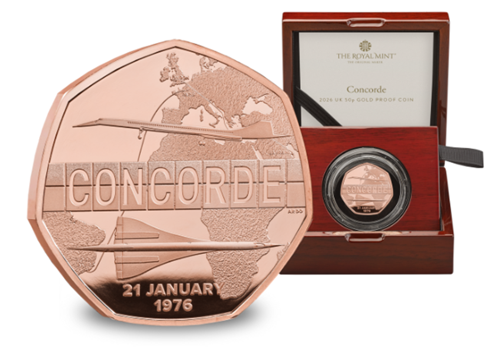The UK 2026 Concorde Gold Proof 50p