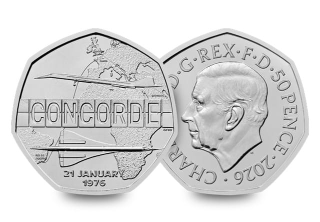 UK 2026 Concorde 50p DateStamp Issue