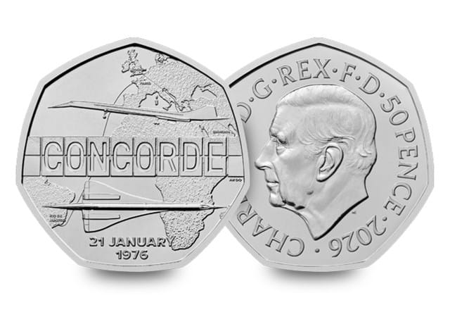 Concorde 50th Anniversary Coin and Stamp Cover