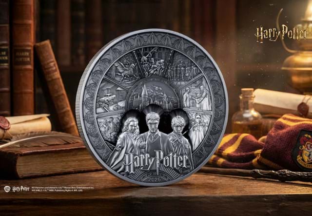 The Harry Potter Golden Trio Ultra-High Relief Silver Kilo Coin