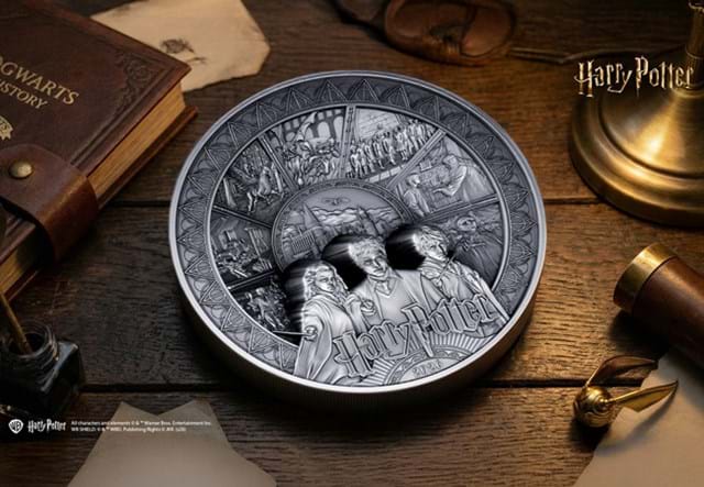 The Harry Potter Golden Trio Ultra-High Relief Silver Kilo Coin
