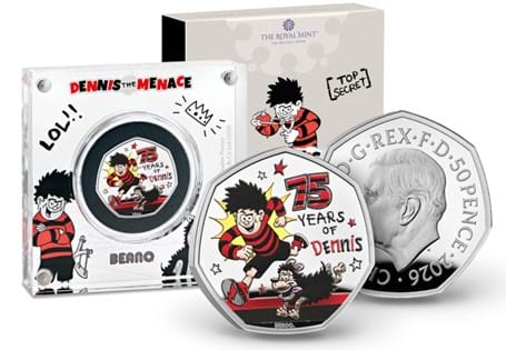 2026 UK 75 Years of Dennis the Menace 50p Coin Range (Z)