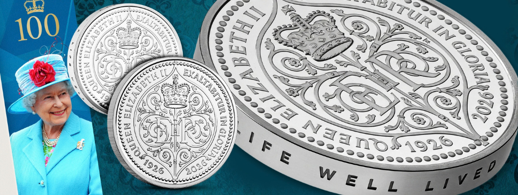 The Official UK 2026 Queen Elizabeth II Birth Centenary £5 Coin Range